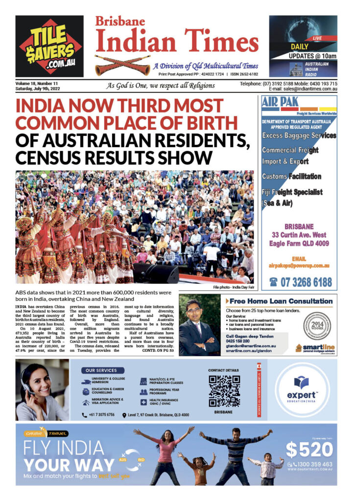 Brisbane Indian Times – Brisbane's first Multicultural newspaper